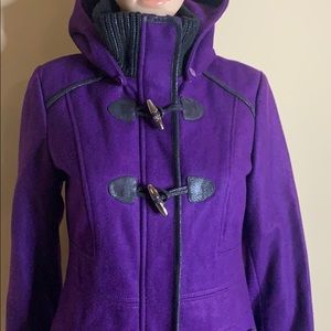 Guess | Jackets & Coats | Guess Purple And Black Pea Coat Size Medium ...